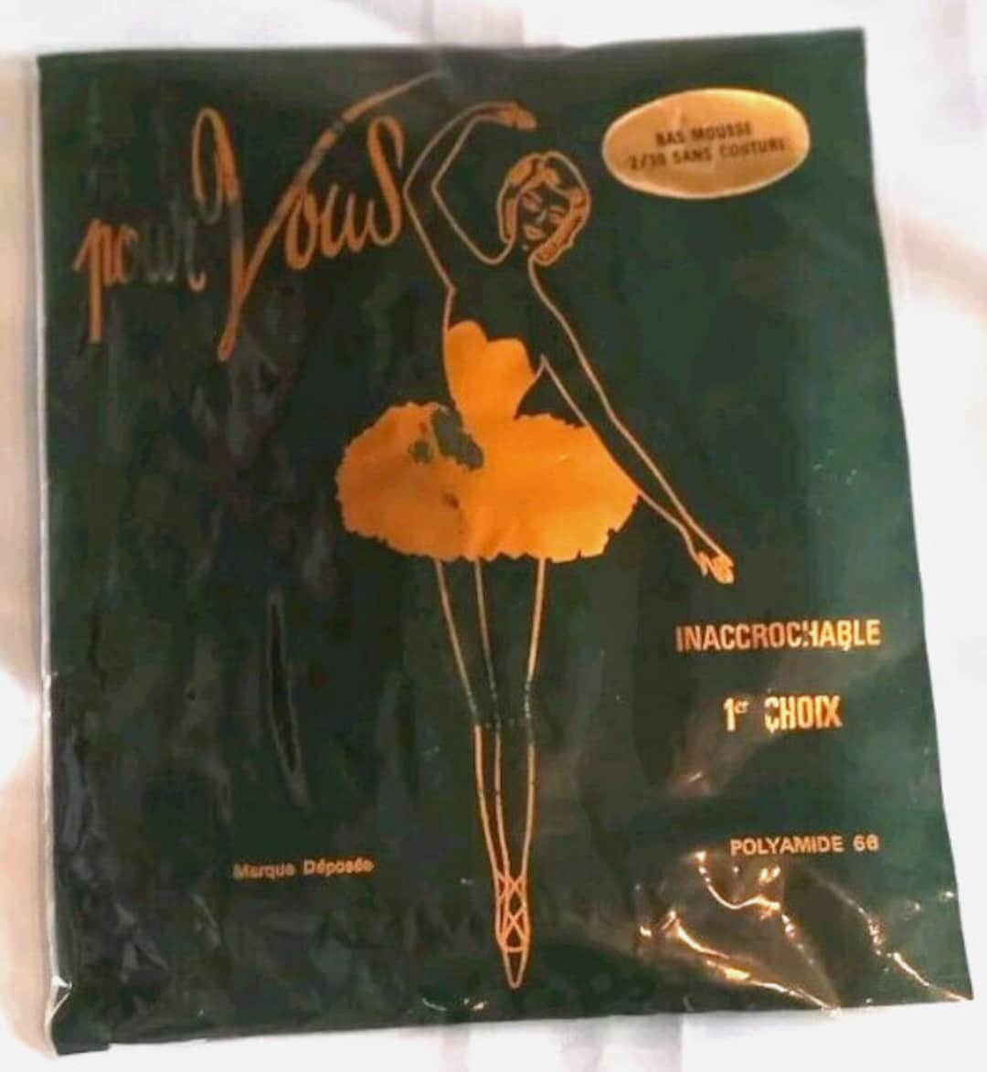 Pour Vous French Vintage Seamless Nylon Stockings Size Medium T2 Calze ...