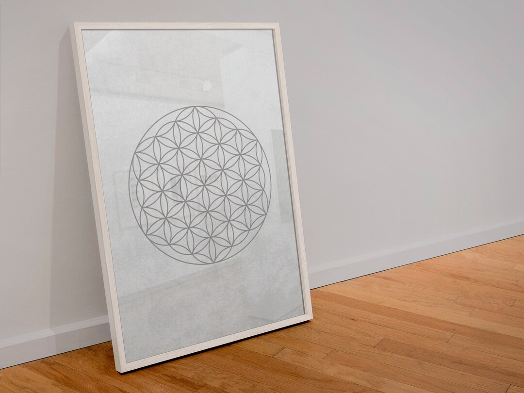 Flower of Life Digital Art, Flower of Life Artwork, Peaceful Wall Art ...