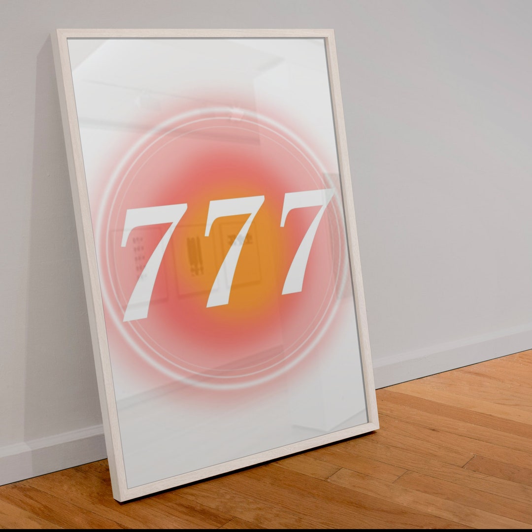 Angel Number 777, Digital Art, Digital Download, Angel Number Poster ...