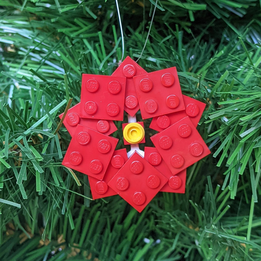 LEGO Poinsettia Christmas Tree Ornament - Etsy