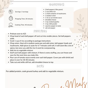 PDF Meal Plan: Shopping List and Recipes for Registered Nurses and ...