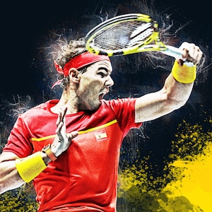 Rafa Nadal Original Art Poster - Poster / Canvas - Etsy