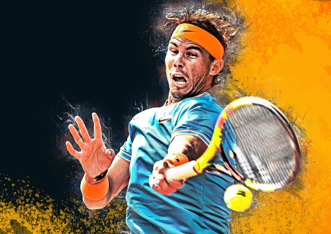 Rafael Nadal Original Art Poster - Poster / Canvas - Etsy