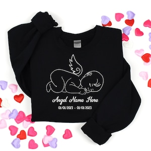 Baby ANGEL Custom Name and Date T-shirt or Sweatshirt, Baby Loss ...