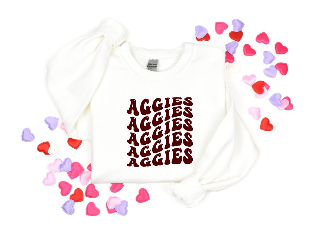 Aggies T-shirt or Sweatshirt, Mirror Font, Retro Shirt, Texas ...