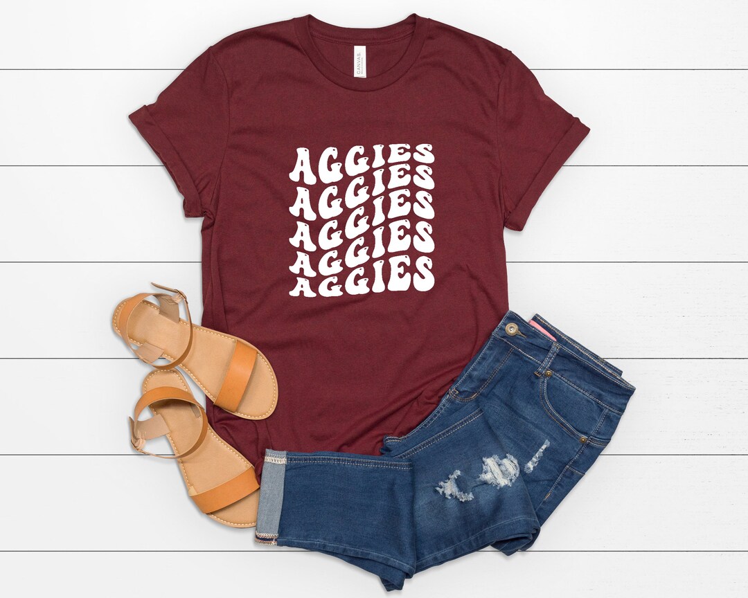 Aggies T-shirt or Sweatshirt, Mirror Font, Retro Shirt, Texas ...