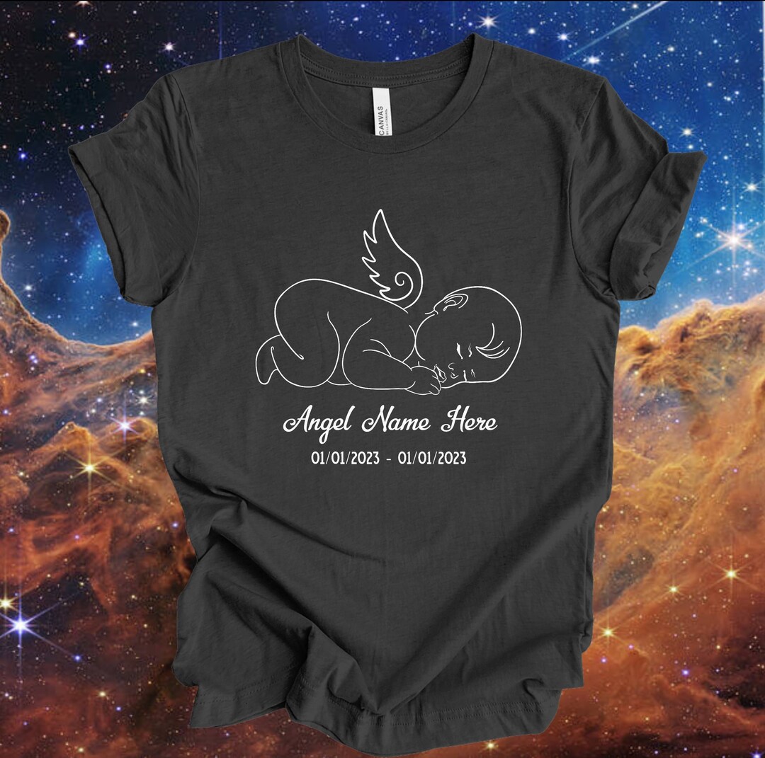 Baby ANGEL Custom Name and Date T-shirt or Sweatshirt Baby - Etsy