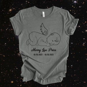 Baby ANGEL Custom Name and Date T-shirt or Sweatshirt Baby - Etsy