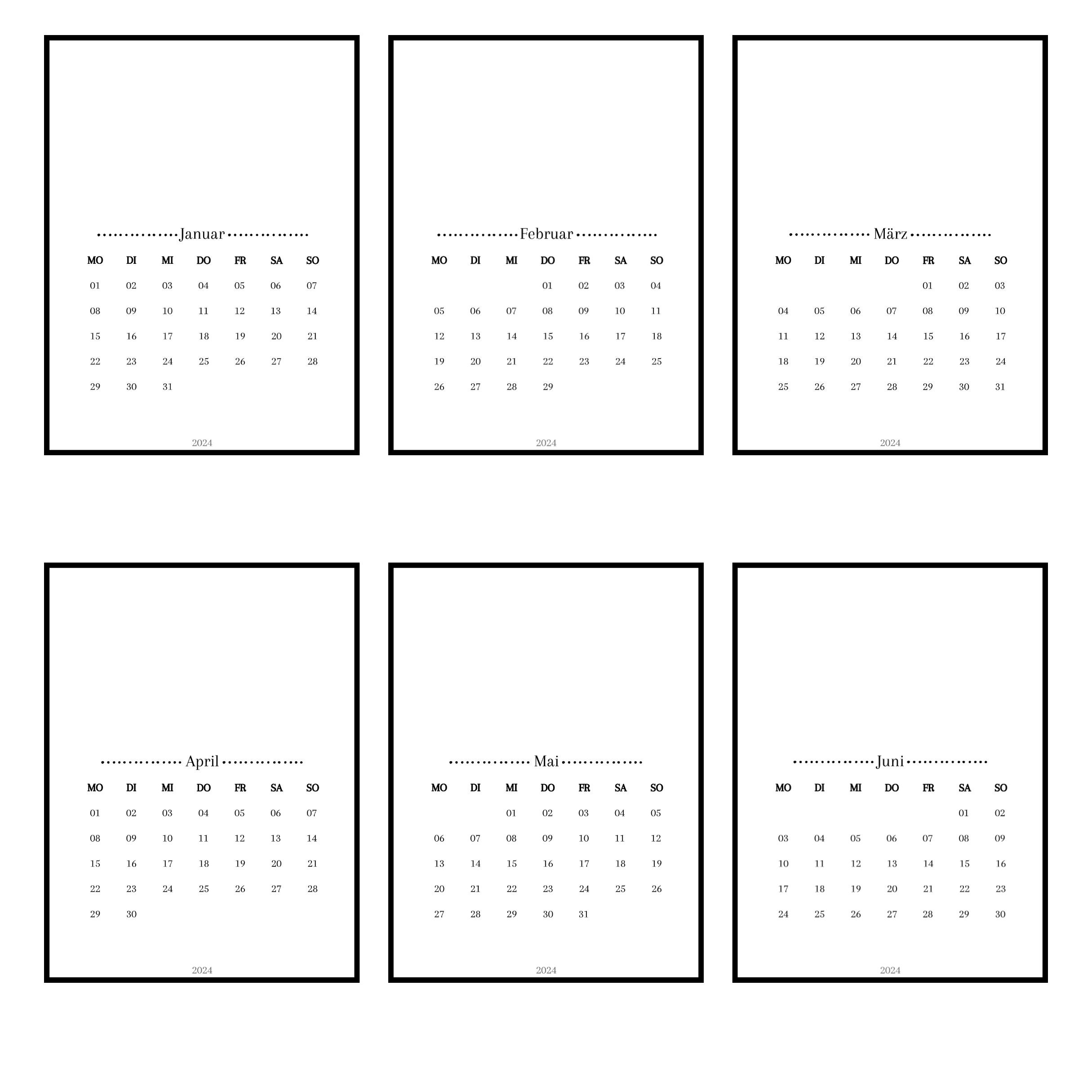 Print Template Calendar 2024 Calendar to Print Out Printable Calendar ...