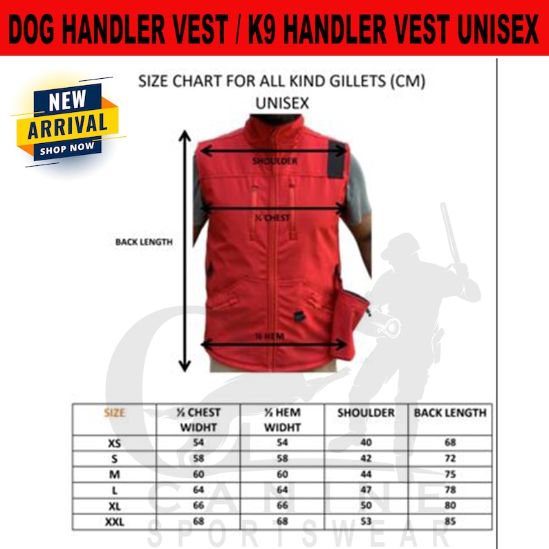 Summer Dog Handler Vest Dog Training Vest Canine Handler Vest Training ...