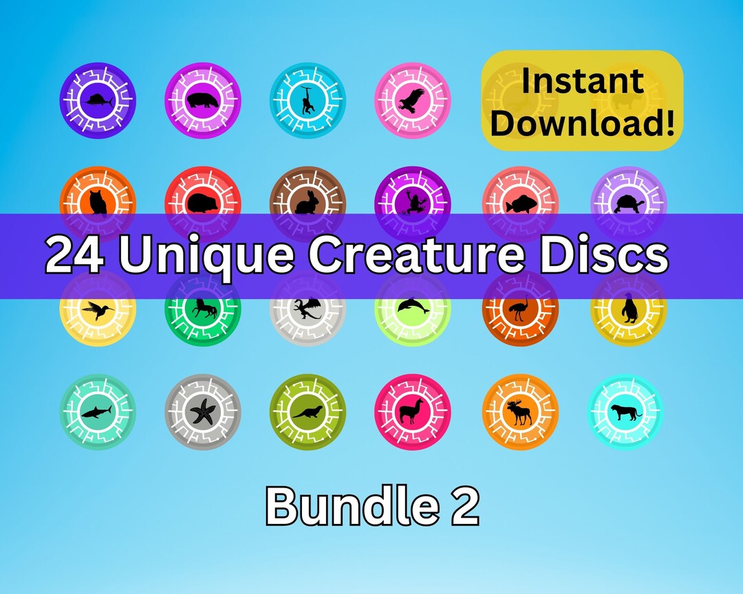 Creature Discs Animal Power Bundle 2 Printable DIY Dramatic - Etsy