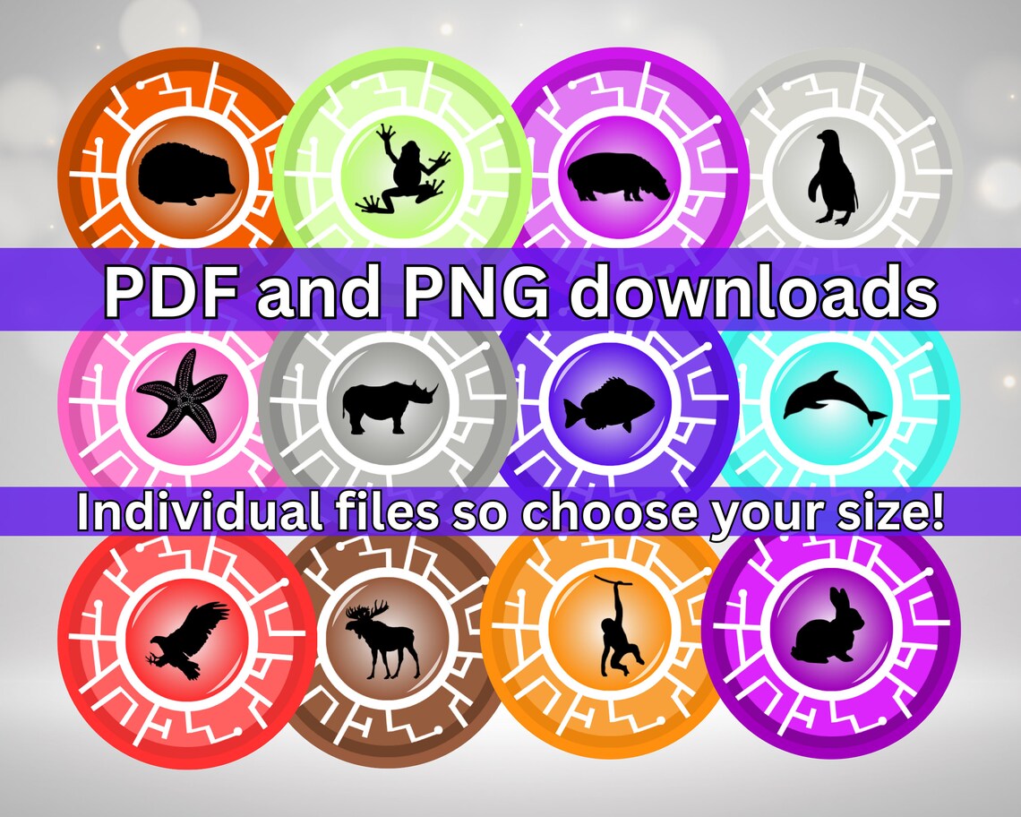 Creature Discs Animal Power Bundle #2- Printable DIY Dramatic and ...