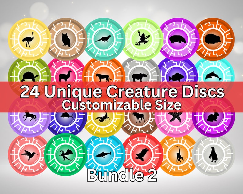 Creature Discs Animal Power Bundle #2- Printable DIY Dramatic and ...