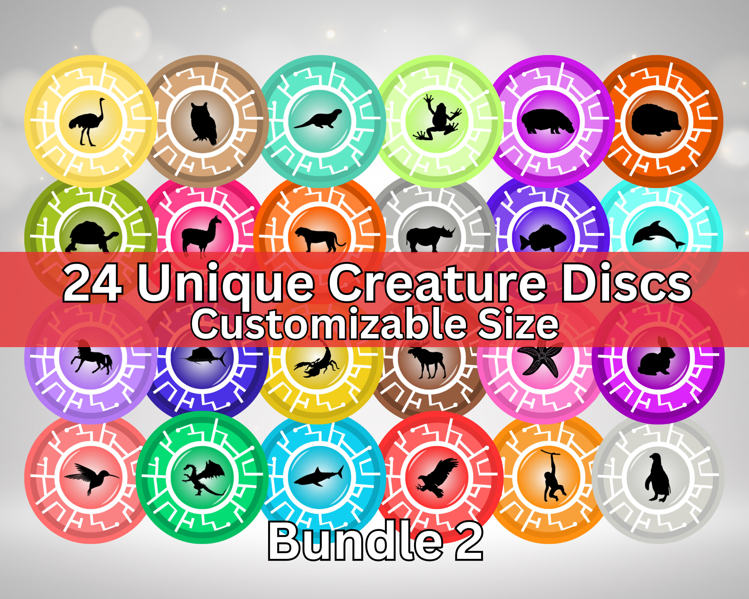 Creature Discs Animal Power Bundle #2- Printable DIY Dramatic and ...