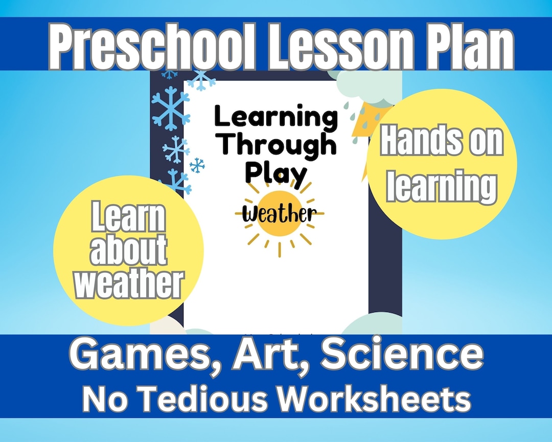 Preschool Lesson Plan About Weather, Activity Guide for Learning ...