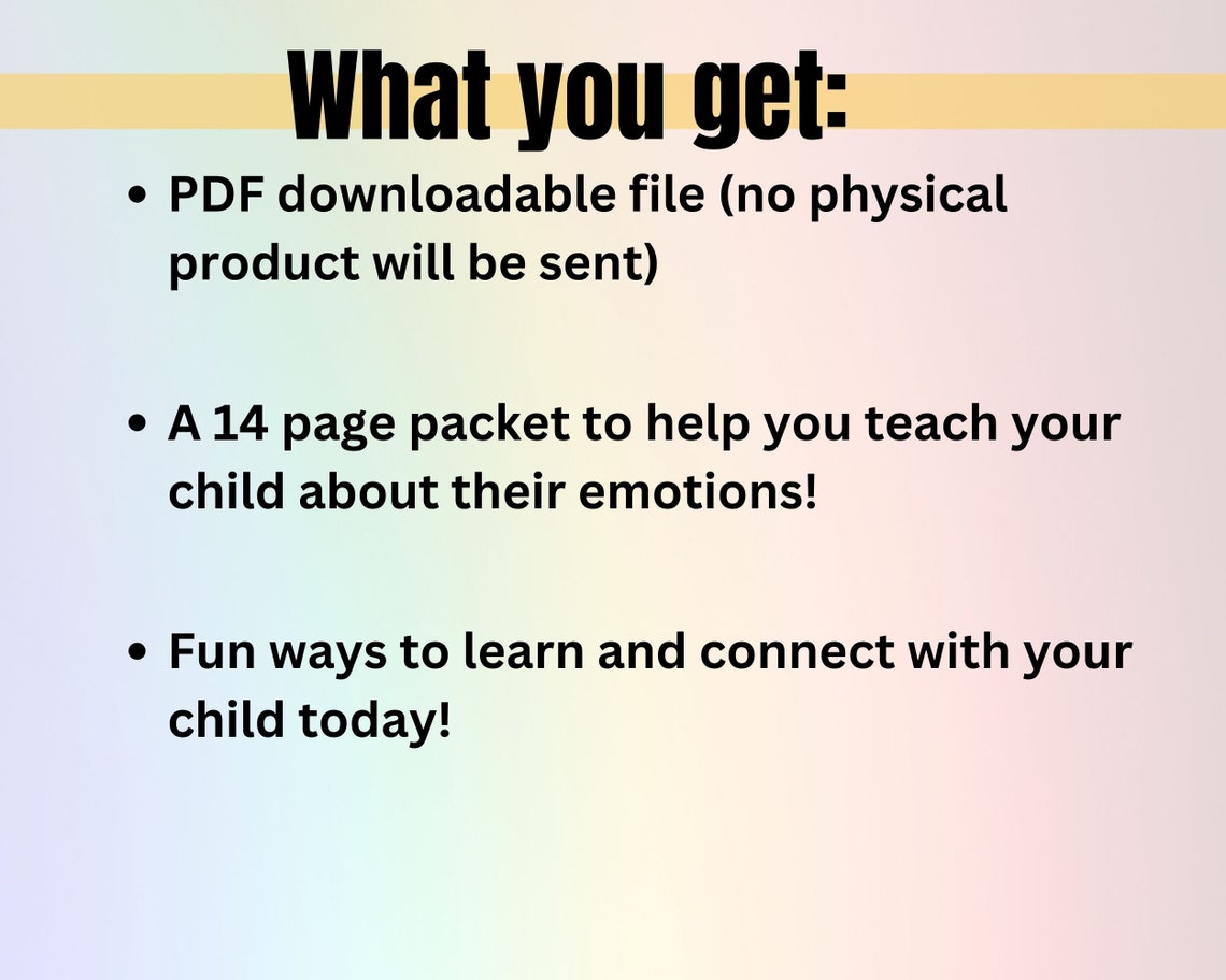 Toddler Emotion Lesson Plan: Printable Activity Guide (PDF) - Etsy