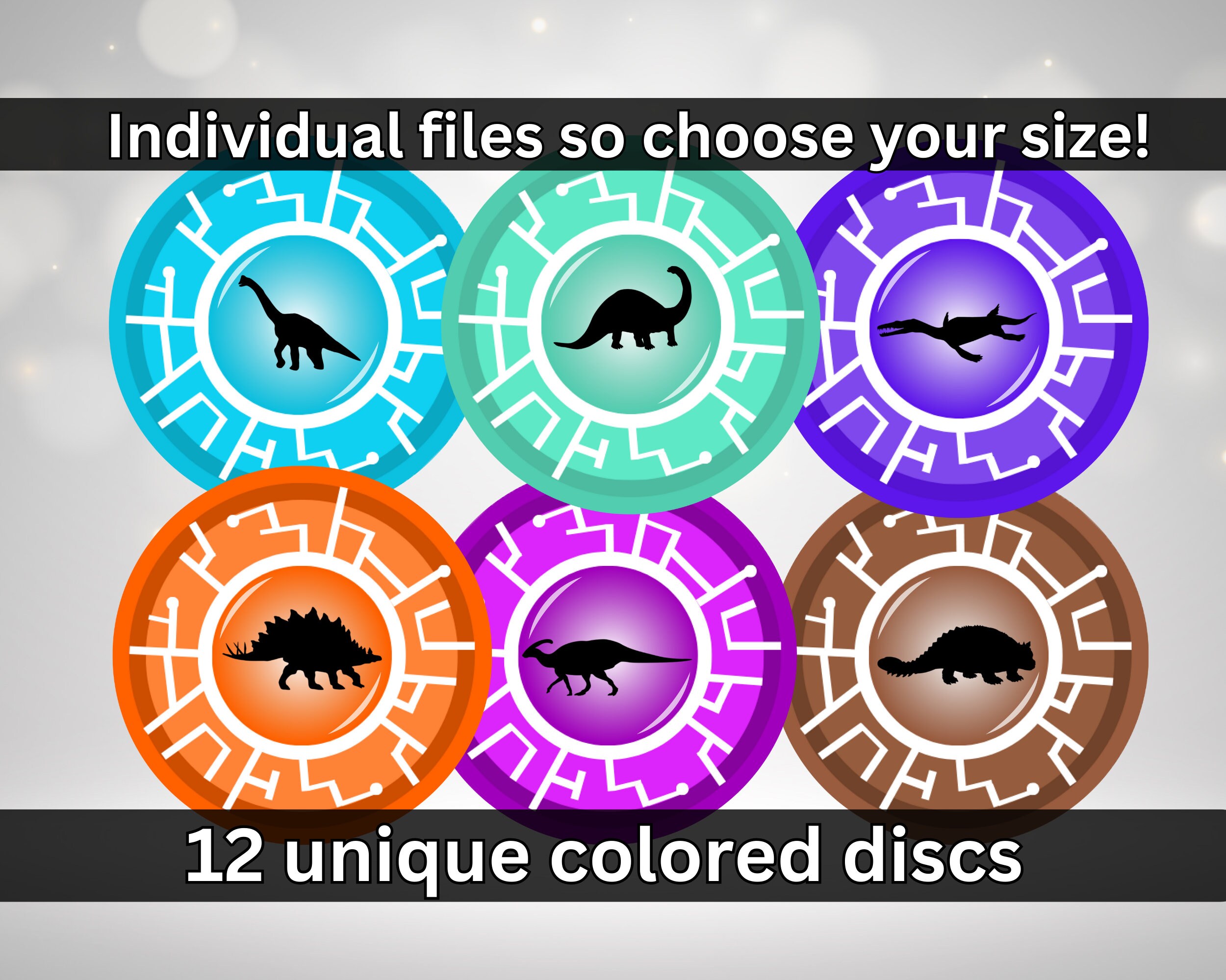 Dinosaur Creature Discs Animal Power Bundle- Printable DIY Dramatic and ...