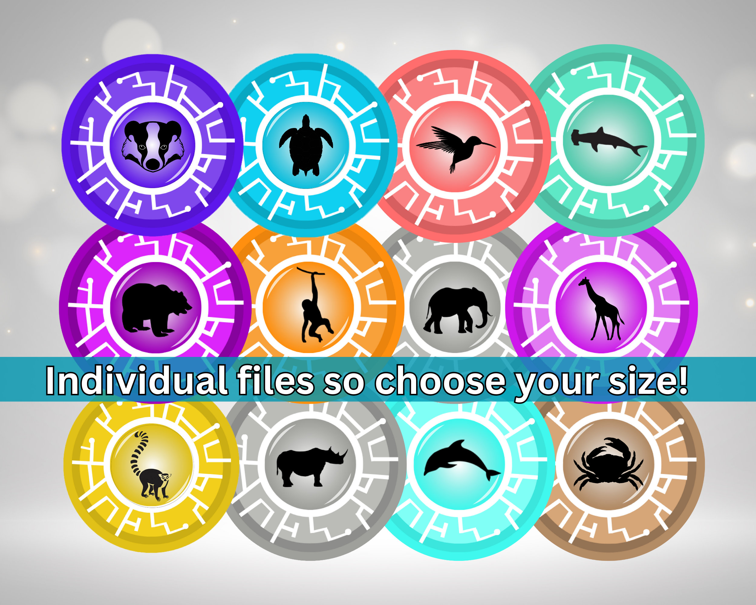 Creature Disks Animal Power 48 Bundle- Printable DIY Dramatic and ...