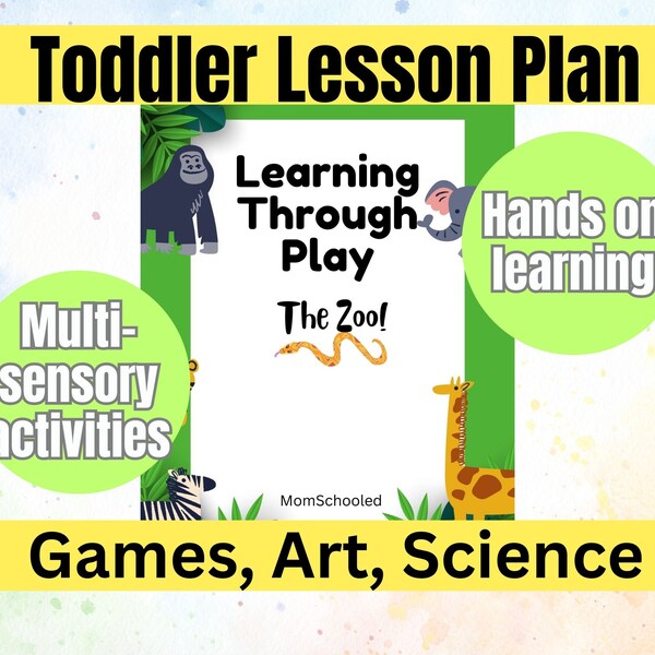 Toddler Lesson Plan - Etsy