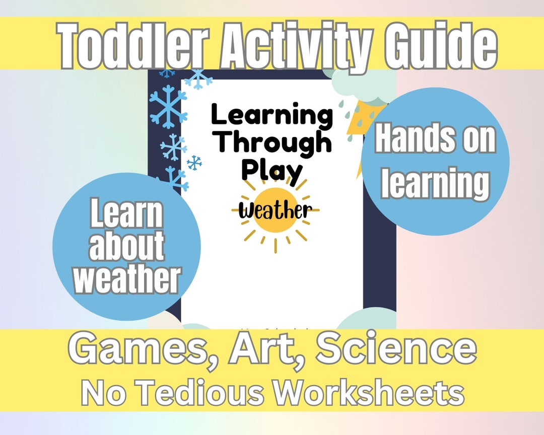 Toddler Activity Guide About Weather, Lesson Plan for Learning Through ...