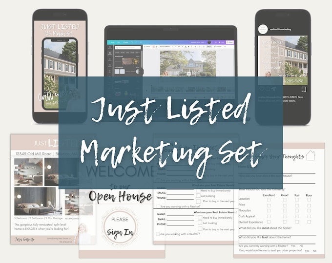 Real Estate Just Listed Marketing Set | New Listing Templates ...