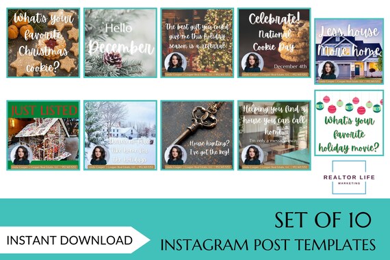 10 Real Estate Instagram Posts for December Real Estate - Etsy