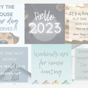 10 Instagram Posts for January Real Estate Real Estate - Etsy