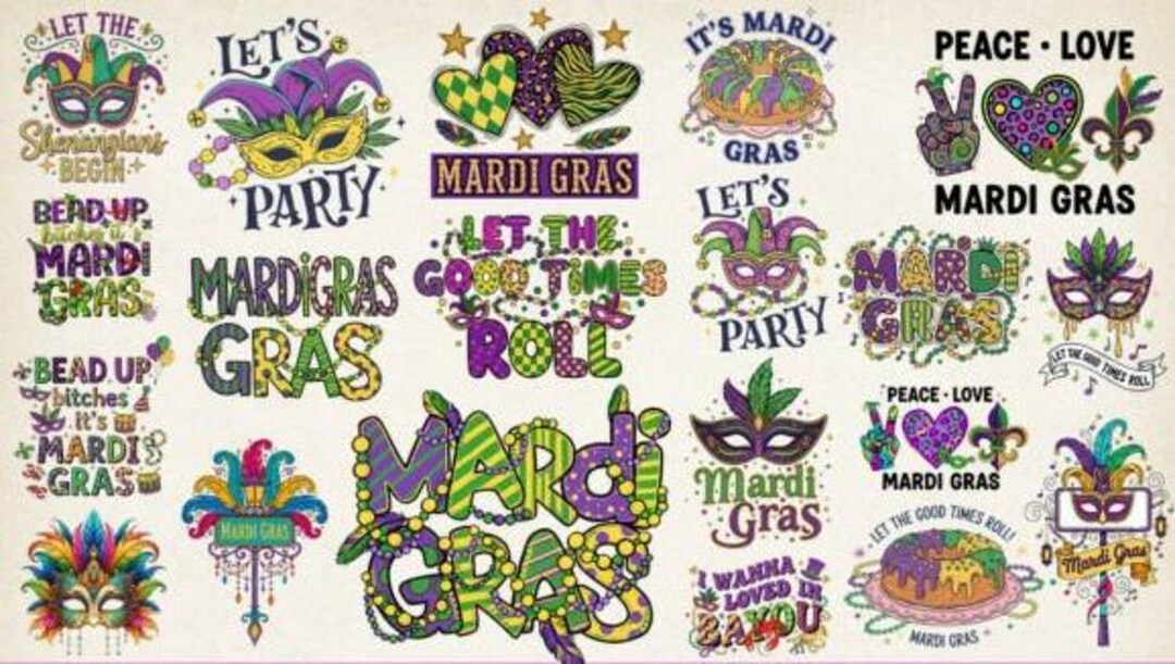 10K Mardi Gras Designs Mega Bundle | SVG PNG Mega Bundle for Print on ...