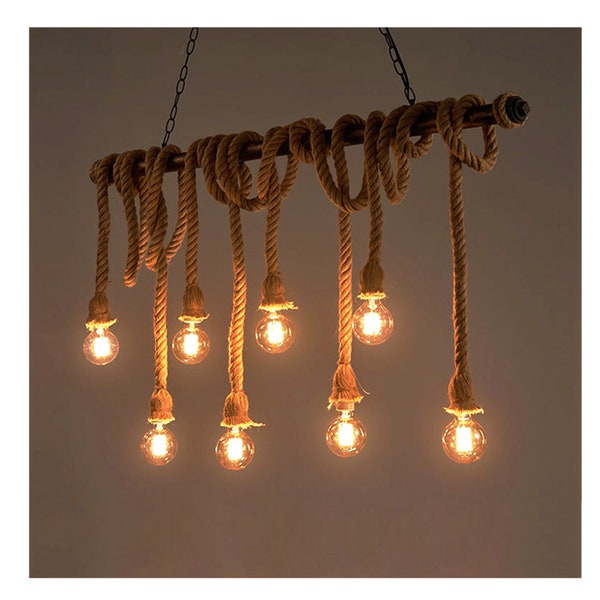 Rope Pendant Light - Etsy