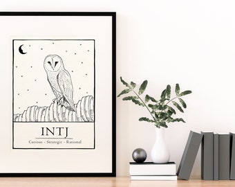 INFJ Print unframed, INFJ Wall Art, Personality Type Print, Typology ...
