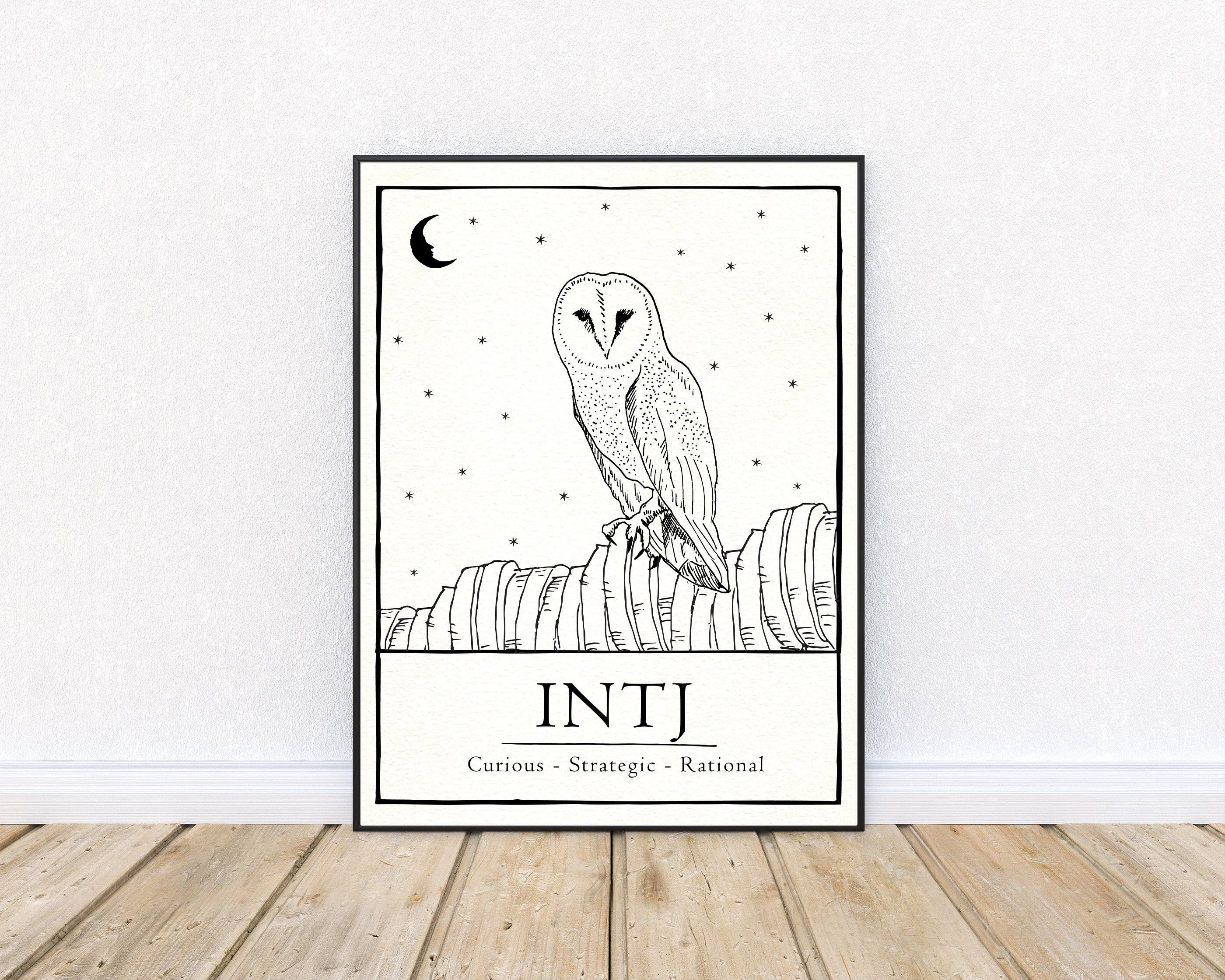 INTJ Wall Art unframed, Personality Type Print, Typology Print, INTJ ...