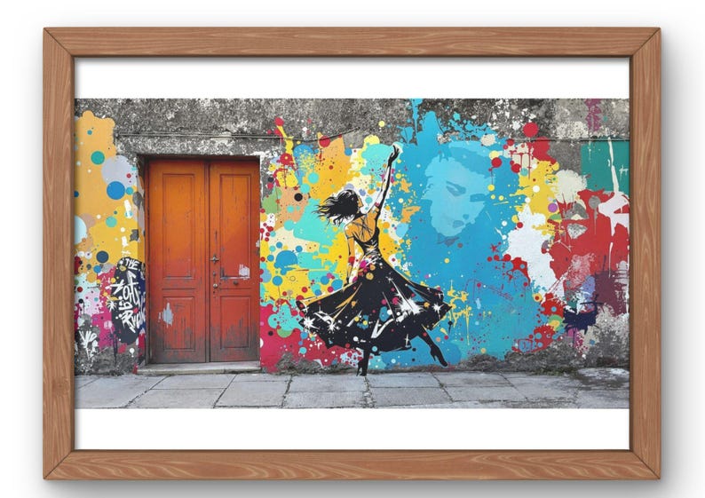 The Dancer Banksy Style Art Instant Digital Download - Etsy