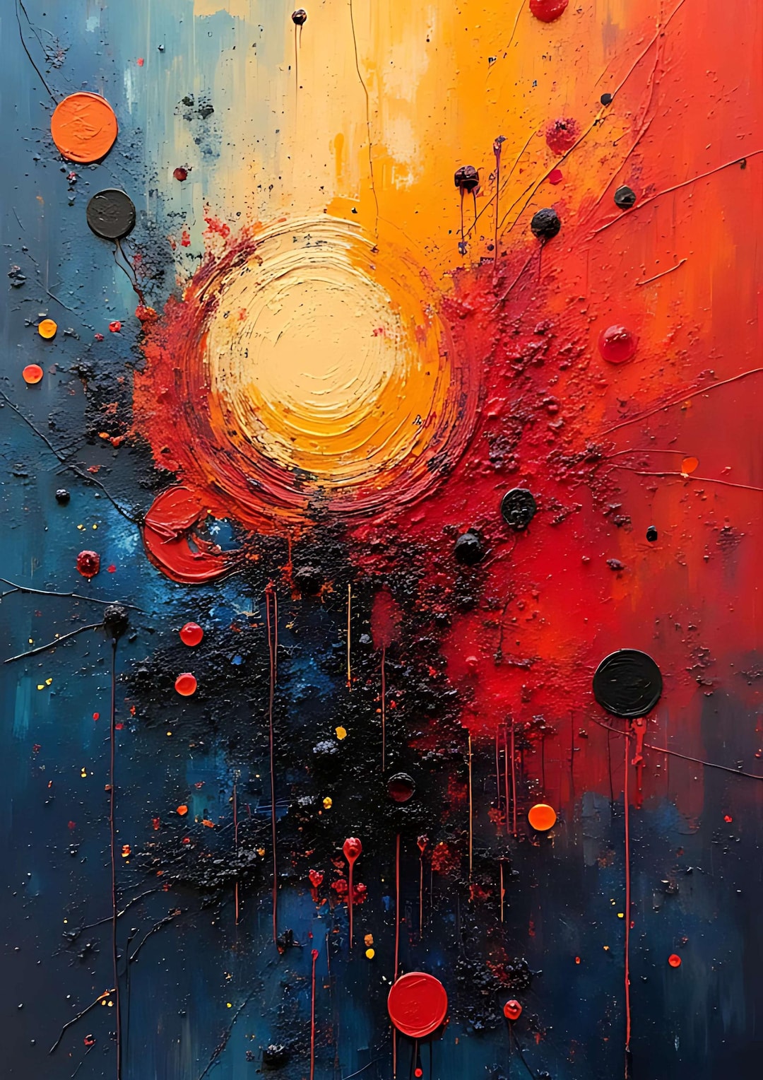 The Sun - Abstract Art - Instant Digital Art Download - Etsy