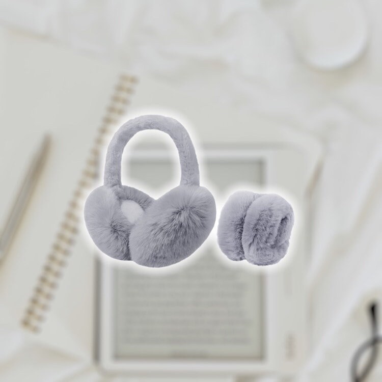 Fluffy Plush Earmuffs Headband Foldable Soft Full Coverage - Etsy