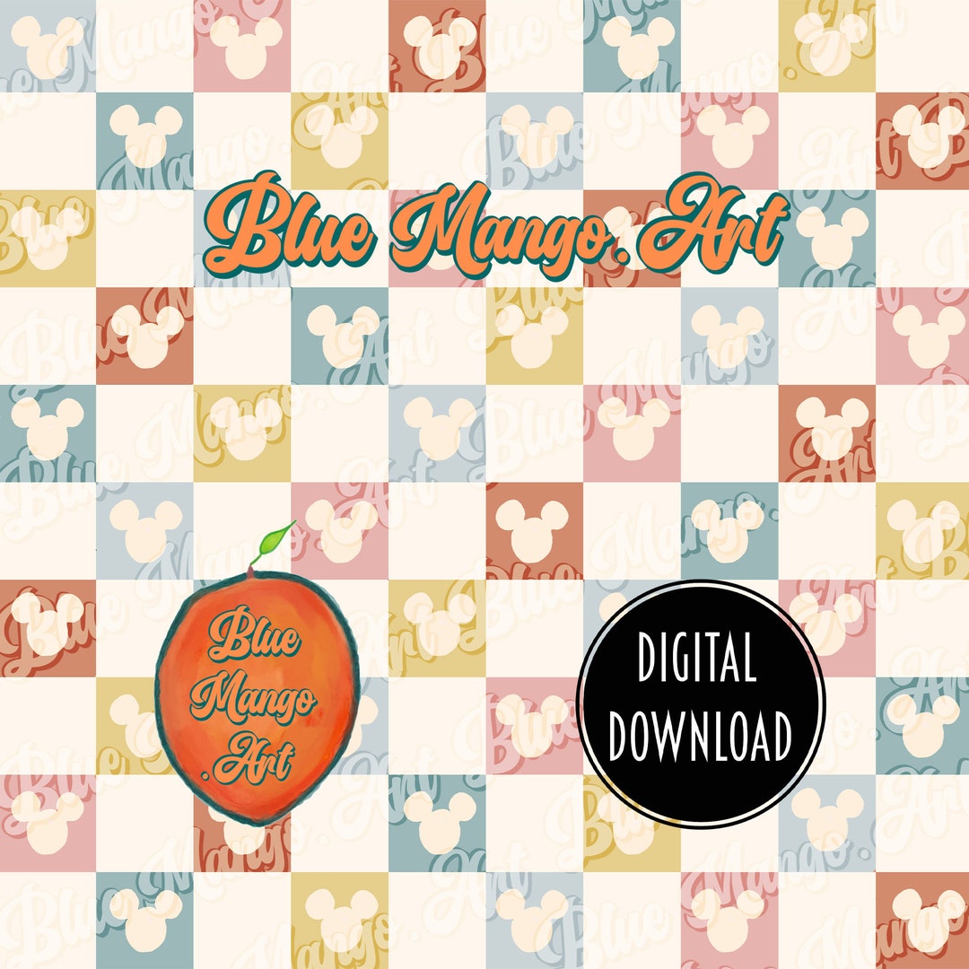 Retro Mouse Head Seamless Checks Seamless Pattern Digital Mouse Ears ...