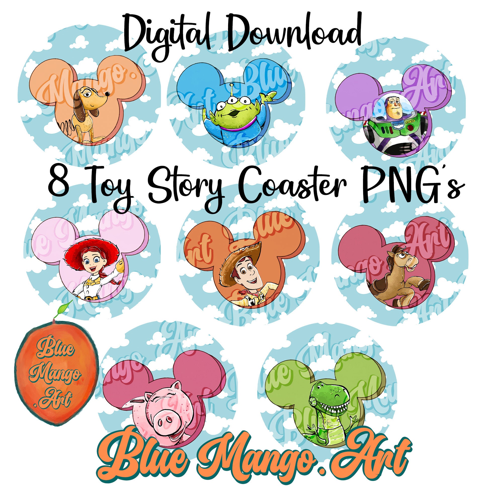 Cute Cartoon Toys Coaster Files Digital Toy Room Coasters - Etsy