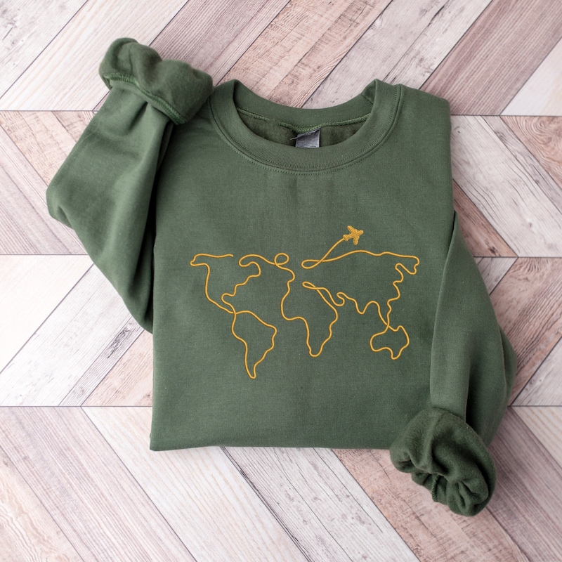 Embroidered Map - Etsy