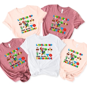 Leveled up to Second Grade Shirt, Mario Second Grade Shirt, 2nd Grade ...