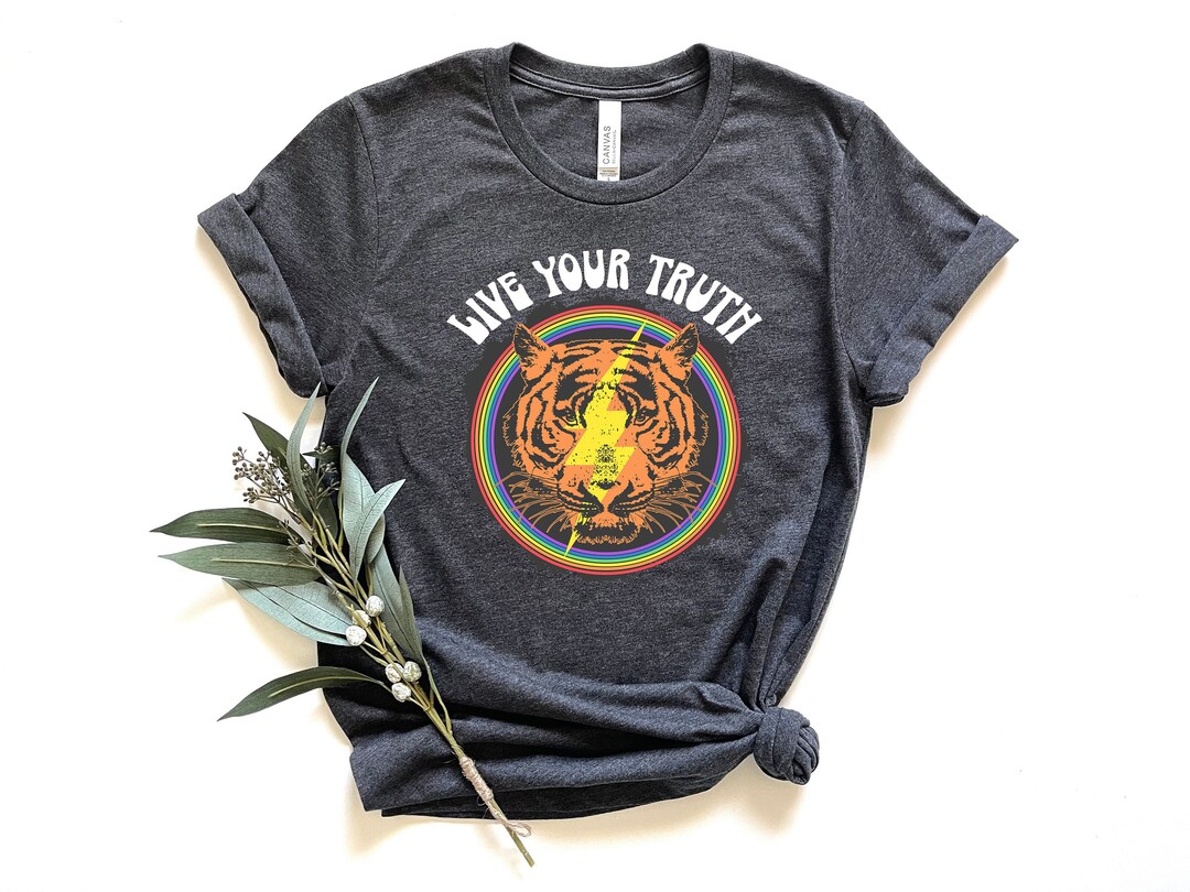 Live Your Truth Shirt, Pride Tiger Shirt, Pride Shirt, LGBTQ Shirt ...