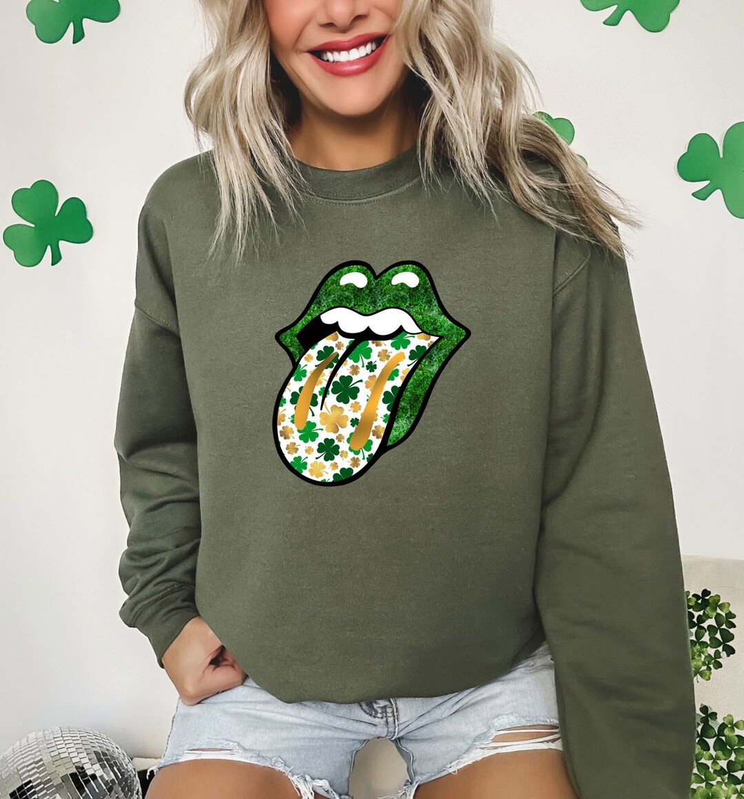 Shamrock Lips Shirt, St. Patrick's Day Shirt, Cute St Patricks Day Tee ...