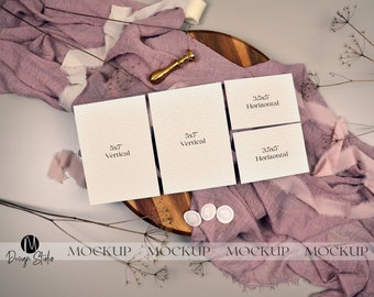 Neutral Wedding Invitation Mockup Minimal Boho Mockup - Etsy