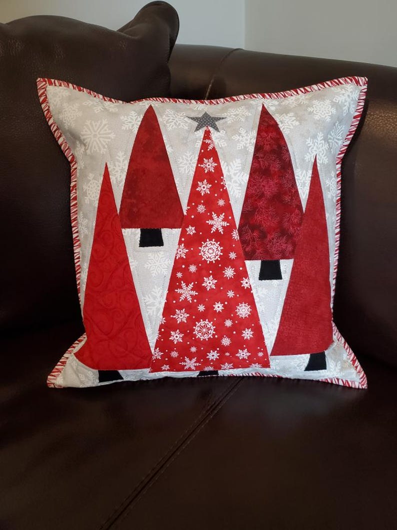 Digital PDF Pine Tree Forest Pillow Pattern, Christmas Tree Pillow ...