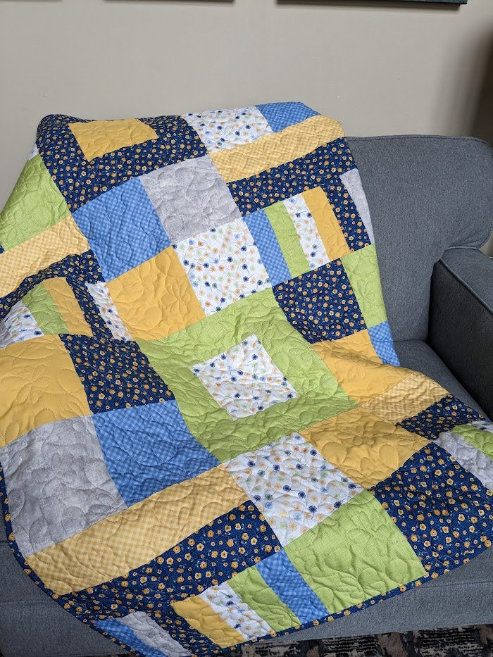 Digital Quick and Easy Lap Quilt Pattern, Simple Lap Quilt, Beginner ...