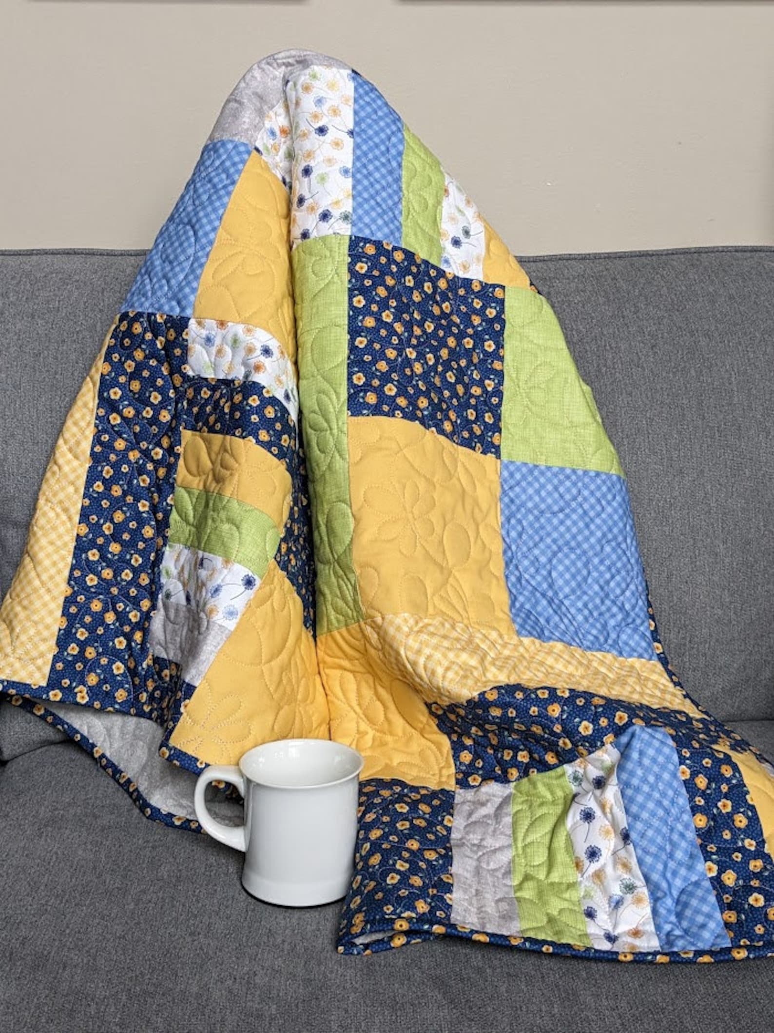 Digital Quick and Easy Lap Quilt Pattern, Simple Lap Quilt, Beginner ...