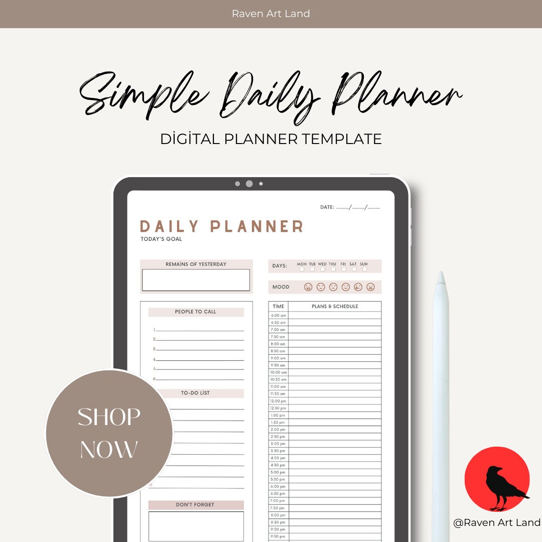 Minimalist Daily Planner Printable Daily to Do List for - Etsy
