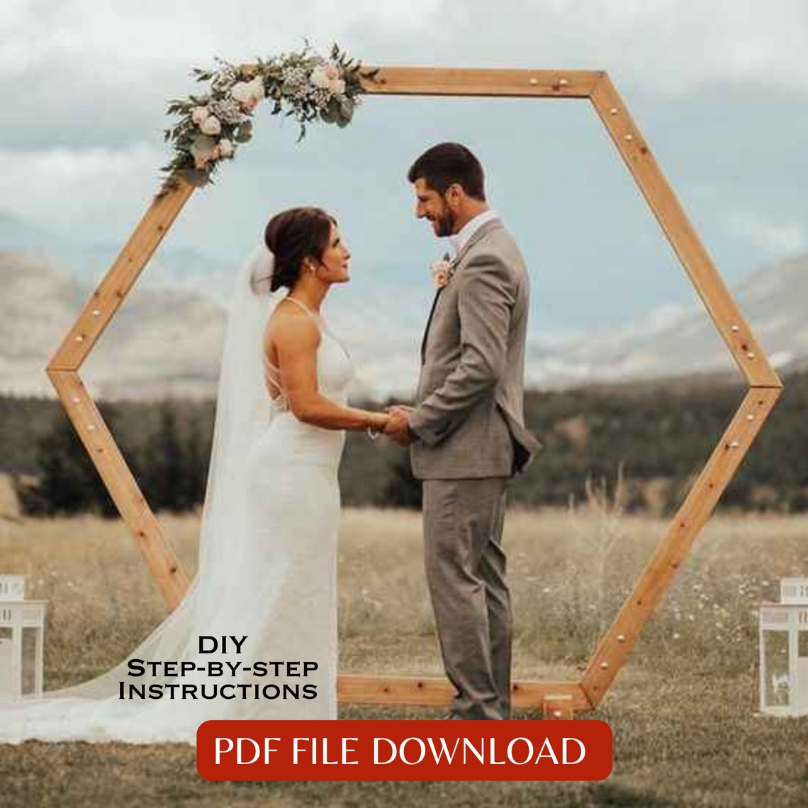 Hexagon Wedding Arbor Diy Plans Pdf Arch Build Instructions Etsy
