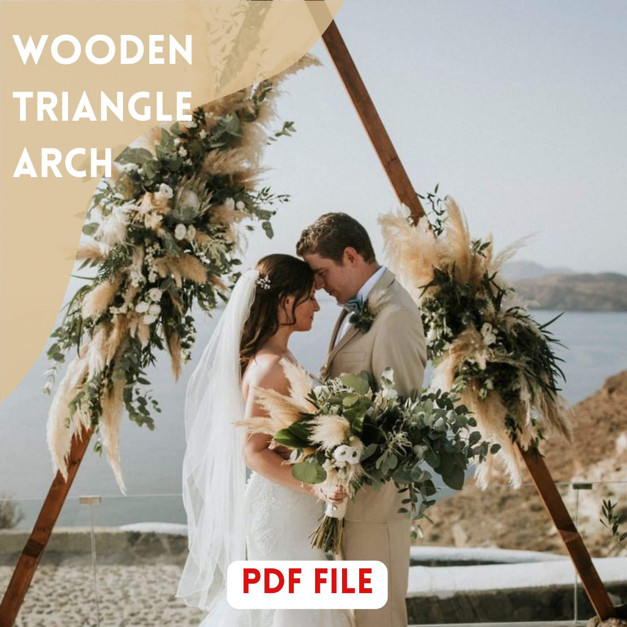 Diy Wedding Triangle Plan, Diy Wedding Arch Plan, Triangle Arch ...