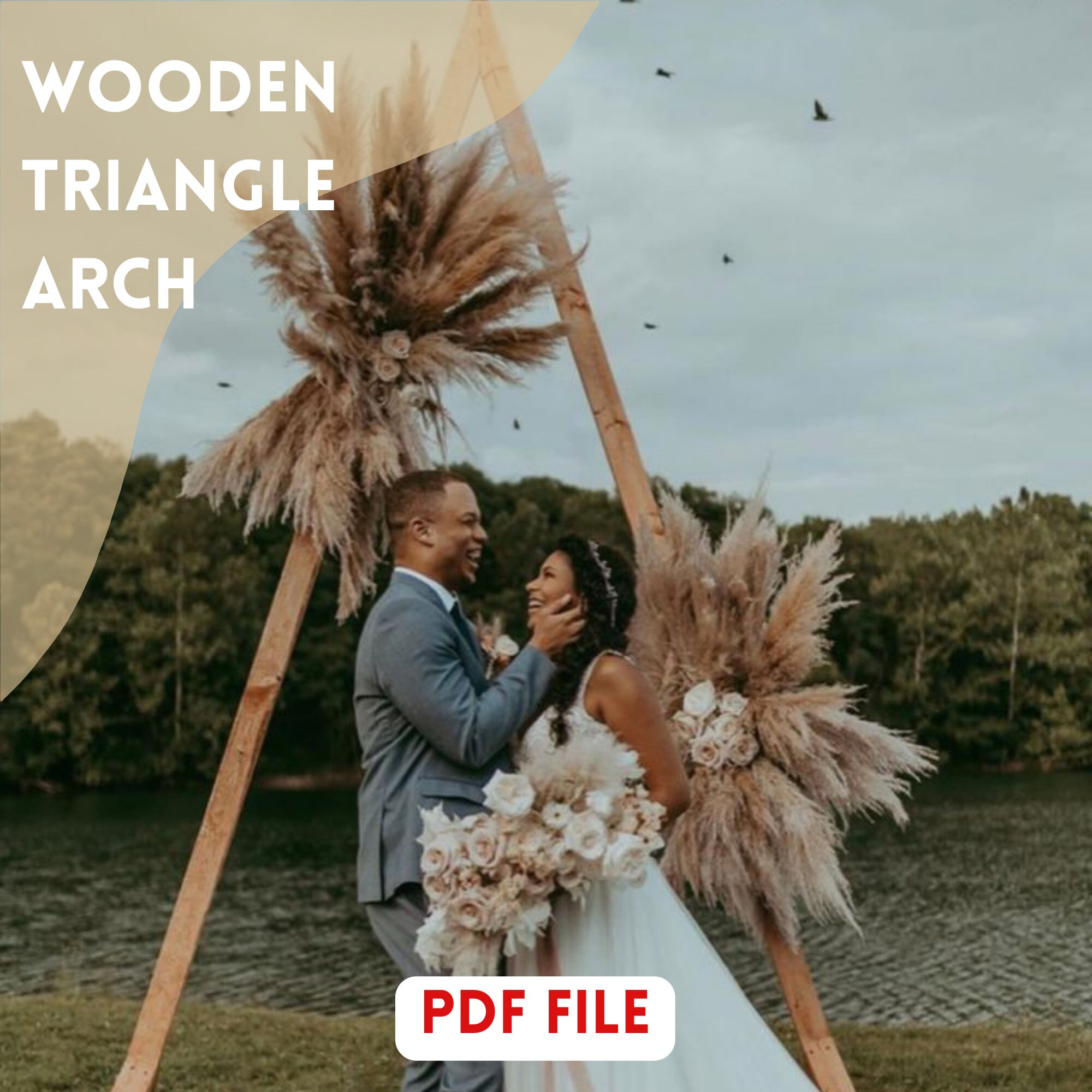 Diy Wedding Triangle Plan, Diy Wedding Arch Plan, Triangle Arch ...