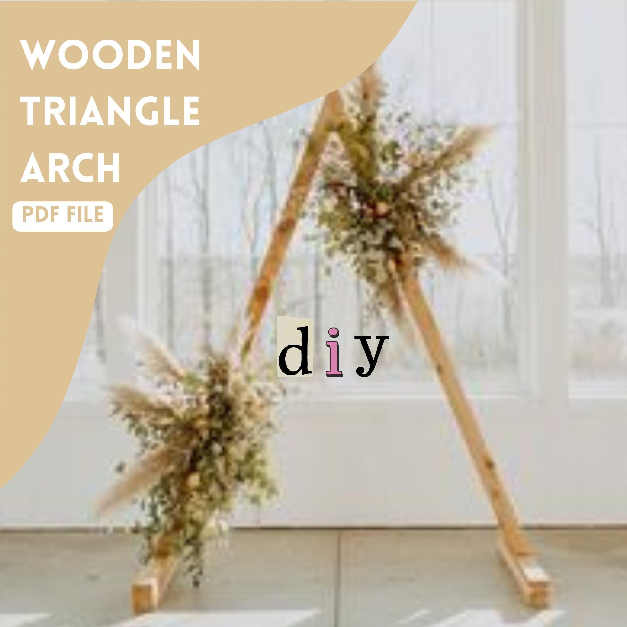 Diy Wedding Triangle Plan Diy Wedding Arch Plan Triangle - Etsy