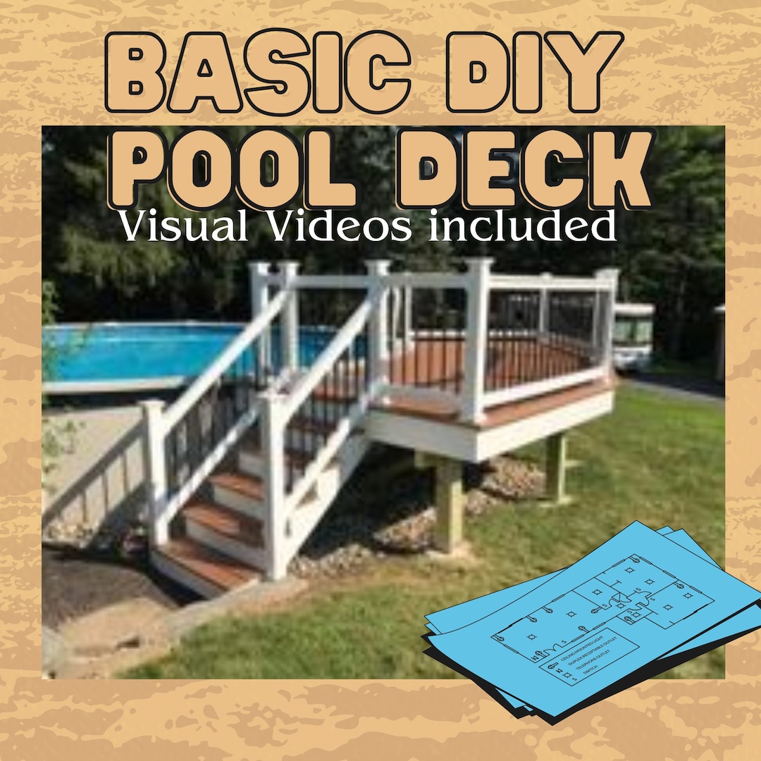 Diy INTEX Pool Deck Plan How to Build a Pool Deck Pool Deck - Etsy